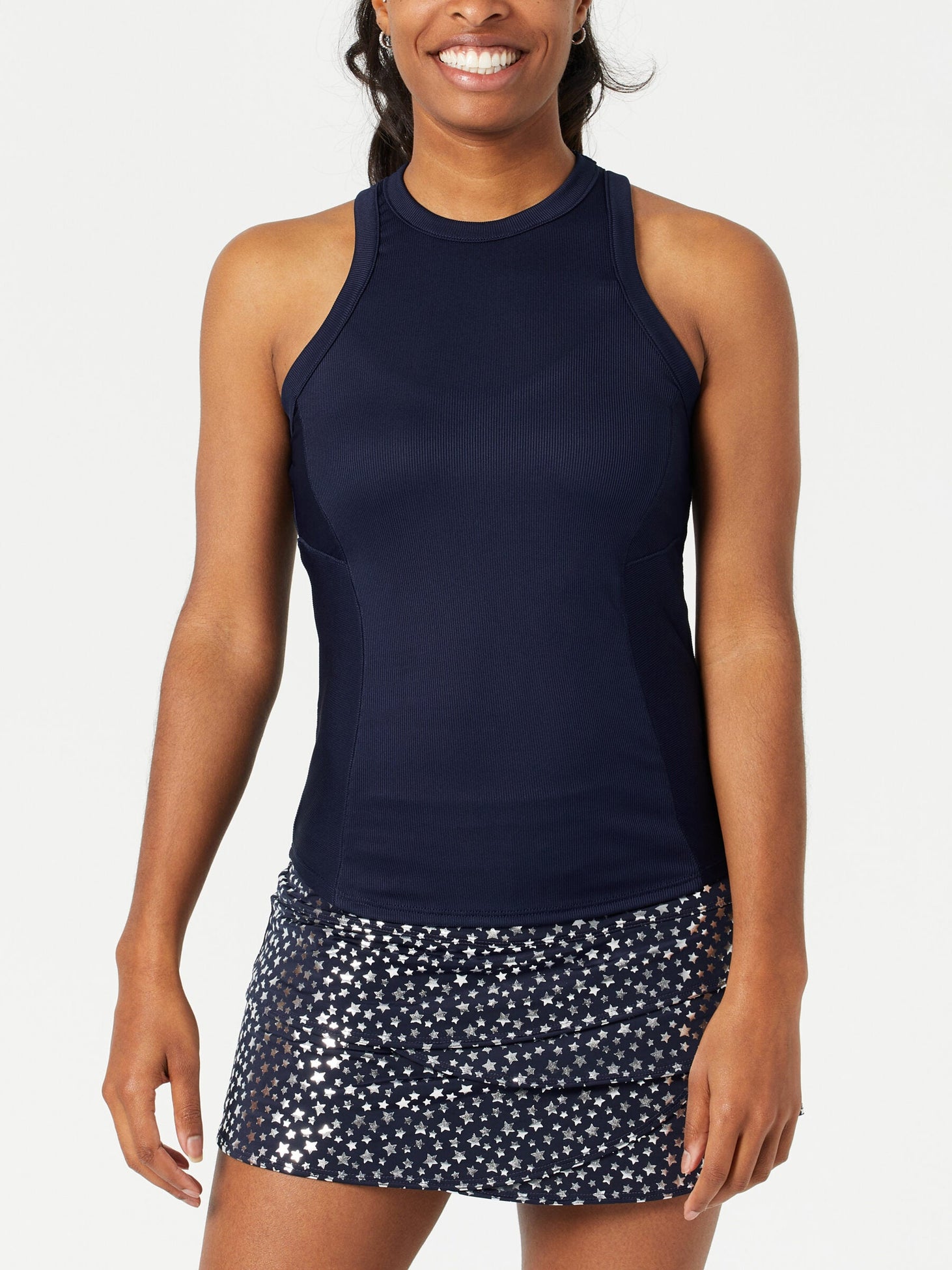 Lucky in Love Women's One Love Rib Tank - Navy | Tennis Only