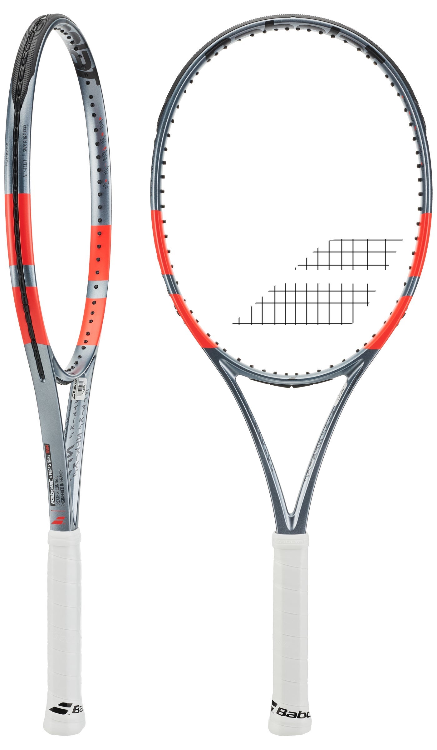 Babolat Pure Strike Team Carbon Grey Racquet | Tennis Only