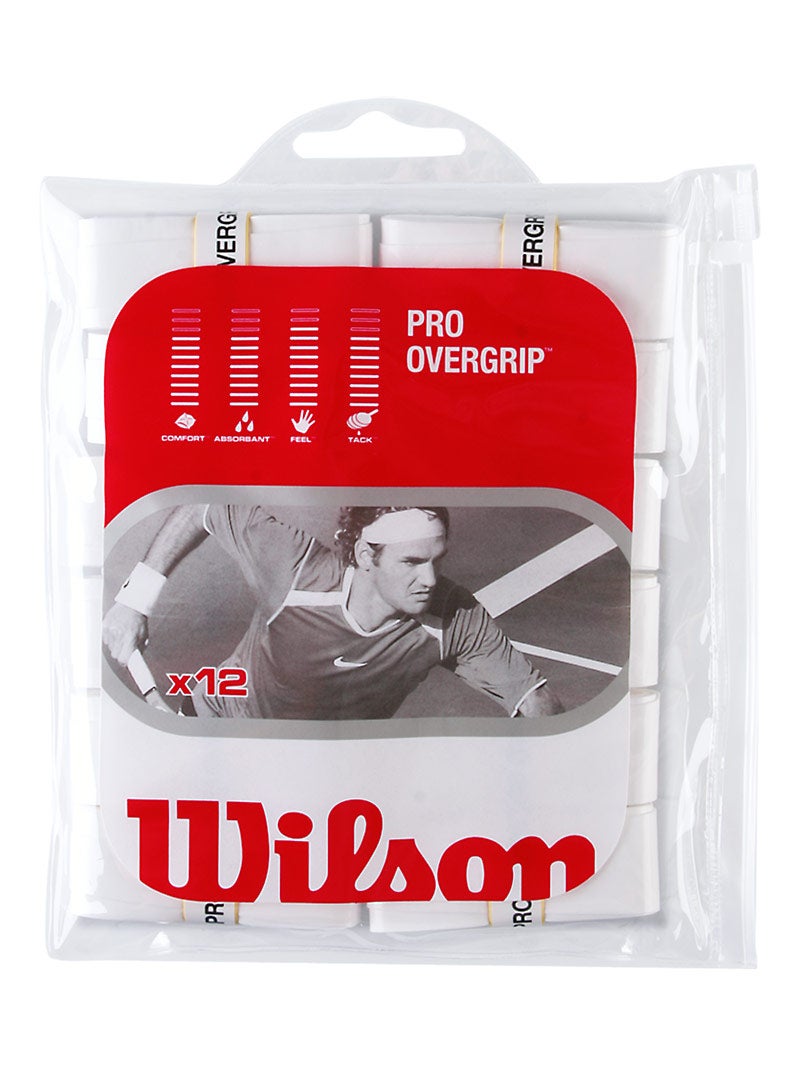 Wilson Pro Overgrip 12pk Grip Pack White | Tennis Only